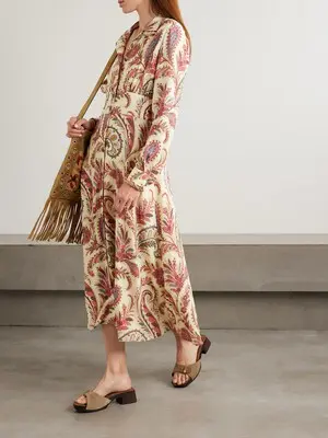 Etro Paisley-print Crepe Midi Shirt Dress
