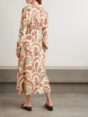 Etro Paisley-print Crepe Midi Shirt Dress