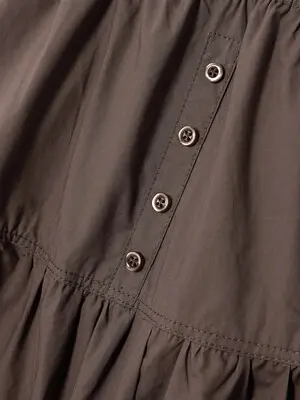 DEIJI STUDIOS Gathered Organic Cotton-poplin Midi Skirt