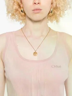 Chloé Embroidered-logo Tank Top