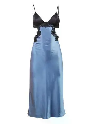 FLEUR DU MAL Lace-insert Slip Dress