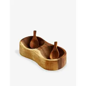 SOHO HOME Gava Wooden Salt Cellar - Brown