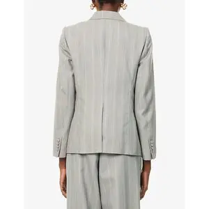 Dries Van Noten Striped Peak-lapels Wool-blend Blazer
