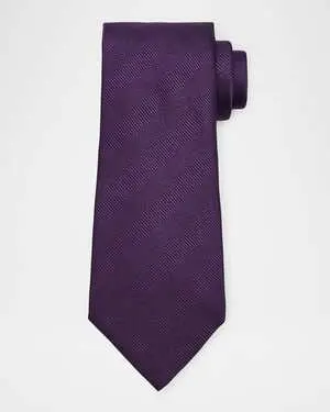 TOM FORD Standard Silk Neck Tie Aubergine