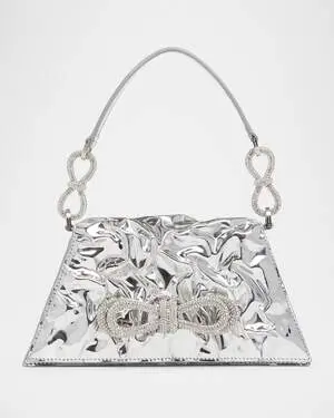 Mach & Mach Samantha Bow Mirror Leather Top-handle Bag