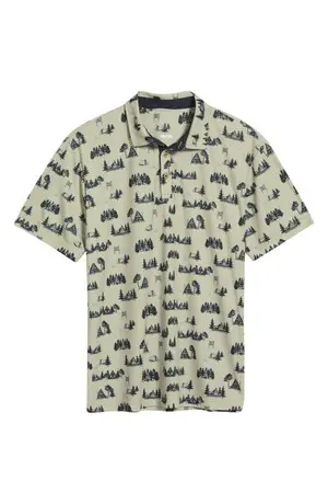 SWANNIES Carlin Camping Print Performance Golf Polo