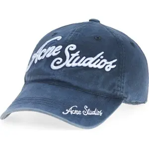 Acne Studios Carliy Venice Embroidered Logo Baseball Cap - Deep Blue