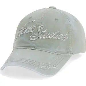 Acne Studios Carliy Venice Embroidered Logo Baseball Cap - Fog Grey
