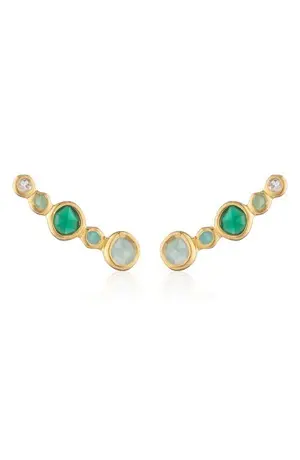 Monica Vinader Siren Ear Climbers Yellow Gold