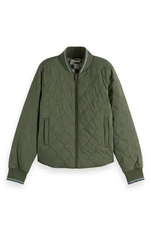 Scotch & Soda Reversible Quilted Bomber Jacket