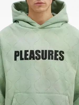 PLEASURES Quilted Logo-patch Hoodie