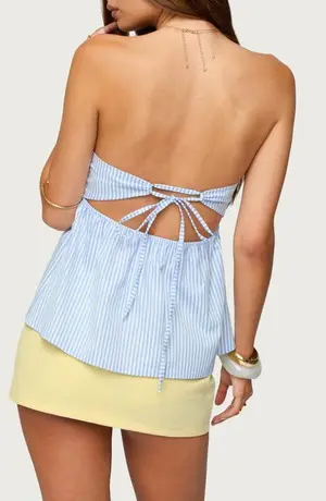 EDIKTED Strapless Babydoll Camisole - Light-blue