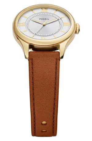 Fossil Gilmore Leather Strap Watch