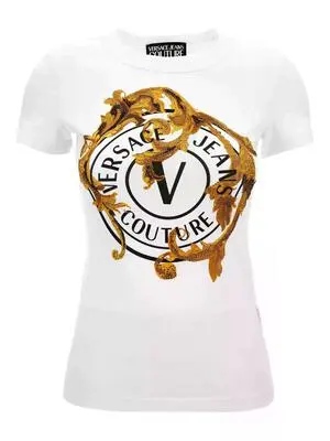 Versace Baroque-logo T-shirt - White