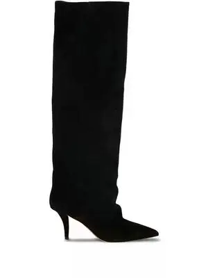 Paris Texas 75mm Ines Suede Boots - Black