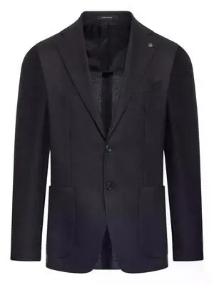 Tagliatore Pique-weave Single-breasted Blazer - Black