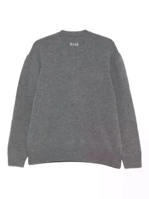 MSGM Mushroom-intarsia Wool-blend Sweater