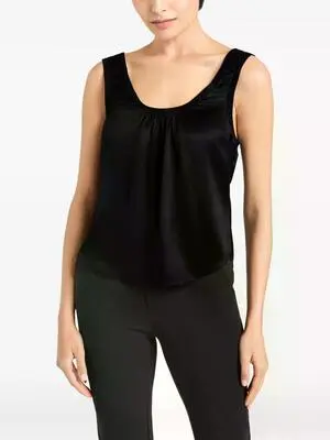 Cinq À Sept Gathered-neck Silk Top