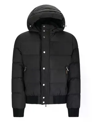 MOORER Hooded Quilted Bomber Jacket