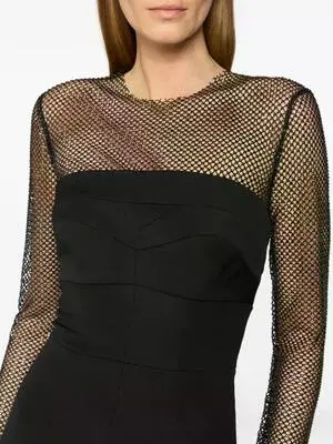 GENNY Mesh-insert Evening Gown