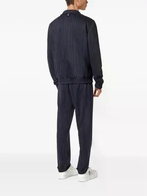 BILLIONAIRE Pinstripe Zip-up Jacket - Blue