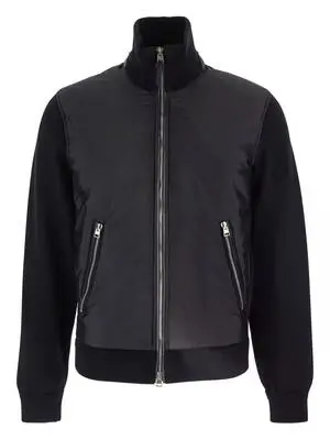 TOM FORD Knitted Paneled Zip-front Bomber Jacket