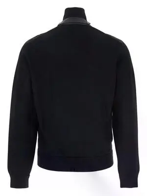 TOM FORD Knitted Paneled Zip-front Bomber Jacket