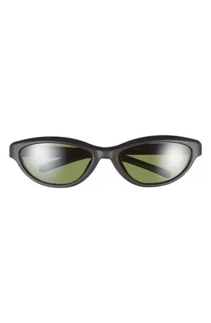 Jacquemus Curvo Cat Eye Sunglasses - Matt Black/silver/green