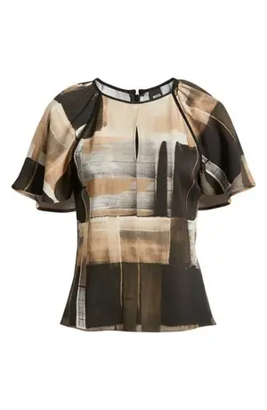 BOSS Bivalia Flutter-sleeve Top - Open Misc
