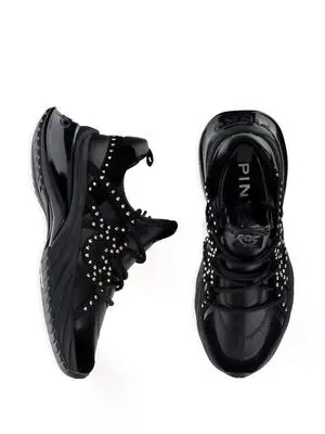 Pinko Rhinestone-embellished Lace-up Sneakers