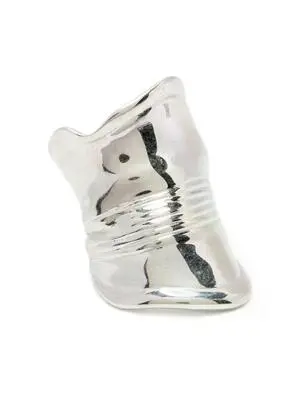 Jean Paul Gaultier Crushed Can Ring - Silver