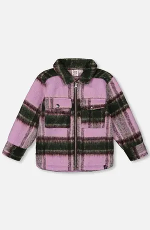 DEUX PAR DEUX Plaid Overshirt - Mauve And Green