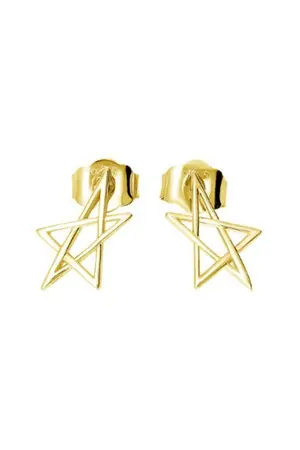 LUCY QUARTERMAINE Sol Star Mini Stud Earrings - Gold Vermeil