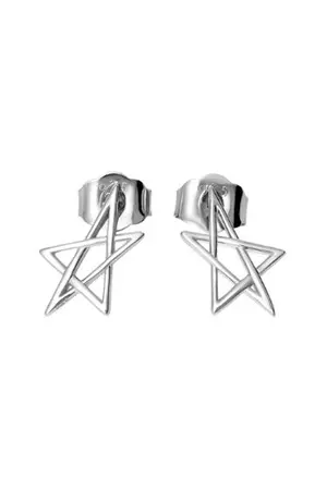 LUCY QUARTERMAINE Sol Star Mini Stud Earrings - Sterling Silver