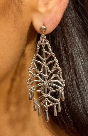 LUCY QUARTERMAINE Element Web Dangle Earrings