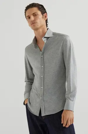 Brunello Cucinelli Lightweight Jersey Shirt - Grey