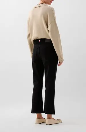 SCALPERS Ankle Flare Fit Denim Pant - Black