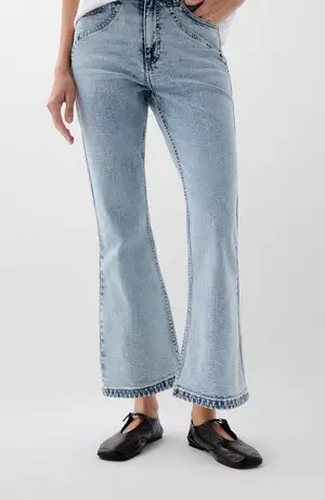 SCALPERS Ankle Stitching Denim Pant - Lightindigo