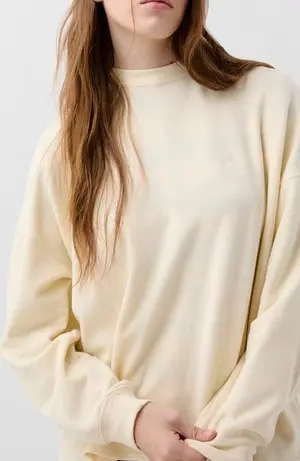 SCALPERS Softy Basic Sweatshirt - Ecru