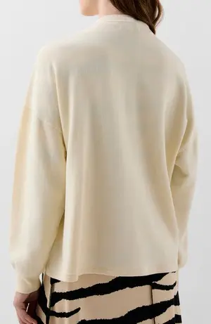 SCALPERS Softy Basic Sweatshirt - Ecru
