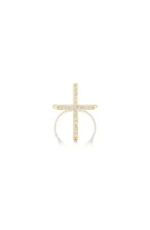 Sheryl Lowe Diamond Cross Cathedral Ring