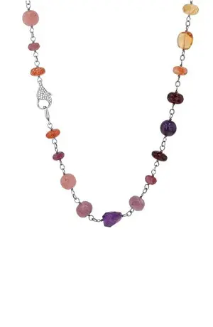 Sheryl Lowe Rainbow Mix Gemstone Necklace