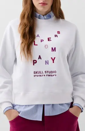 SCALPERS Multiletter Hoodie White