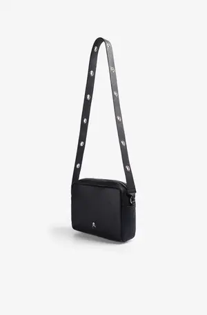 SCALPERS Crossbody Bag With Perforated Details - Black