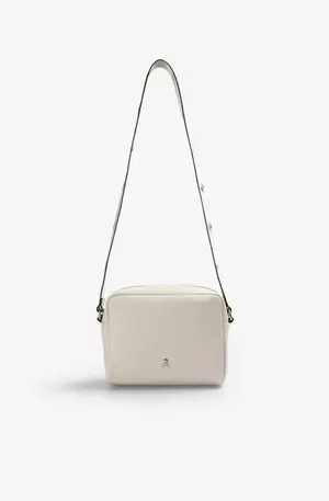 SCALPERS Crossbody Bag With Perforated Details - Ecru