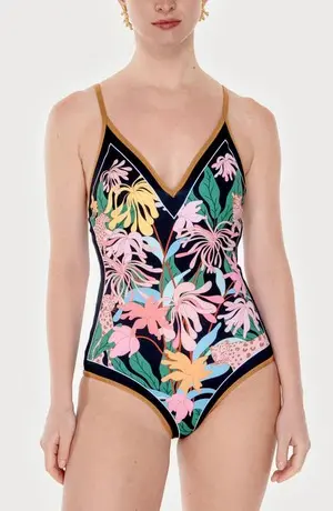 JESSIE ZHAO NEW YORK Reversible V-neck One-piece Swimsuit - Black