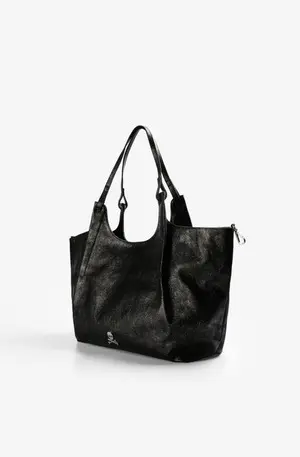 SCALPERS Cotton Shopper Bag With Glitter Finish