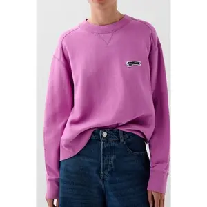 SCALPERS Waffle Patch Cotton Sweater - Mauve