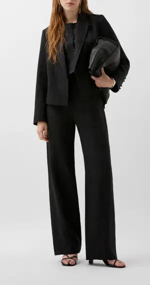 SCALPERS Jac Asian Jacquard Blazer - Black