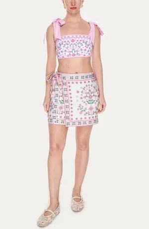 JESSIE ZHAO NEW YORK Swim Cover Up Skirt- Blossom - Pink